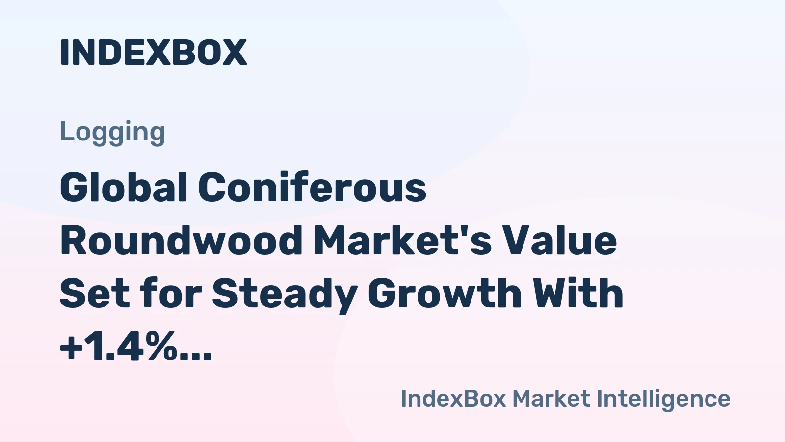 Global Coniferous Roundwood Market's Value Set for Steady Growth With +1.4% CAGR Through 2035