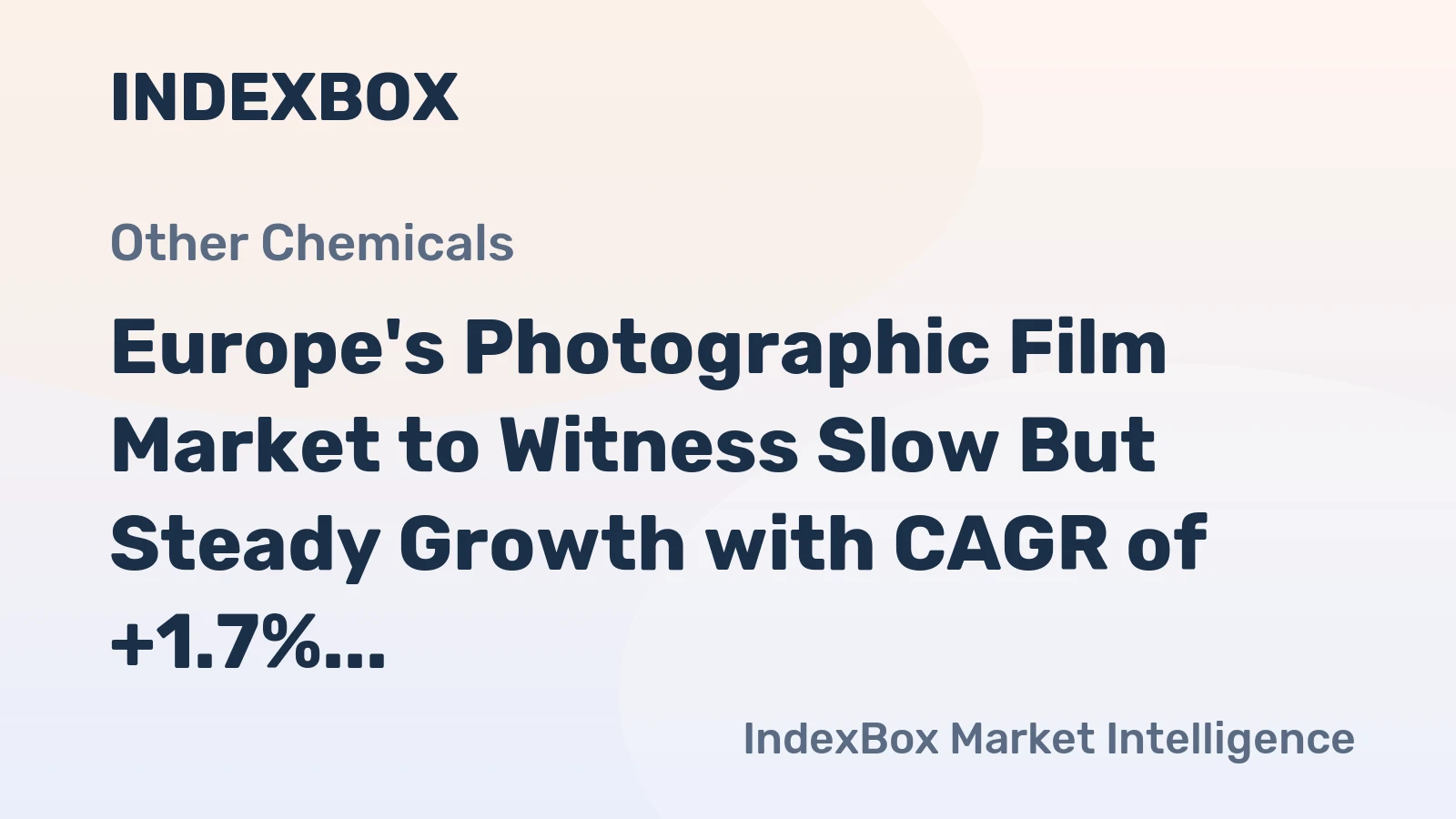 Europe's Photographic Film Market to Witness Slow But Steady Growth with CAGR of +1.7% from 2024 to 2035