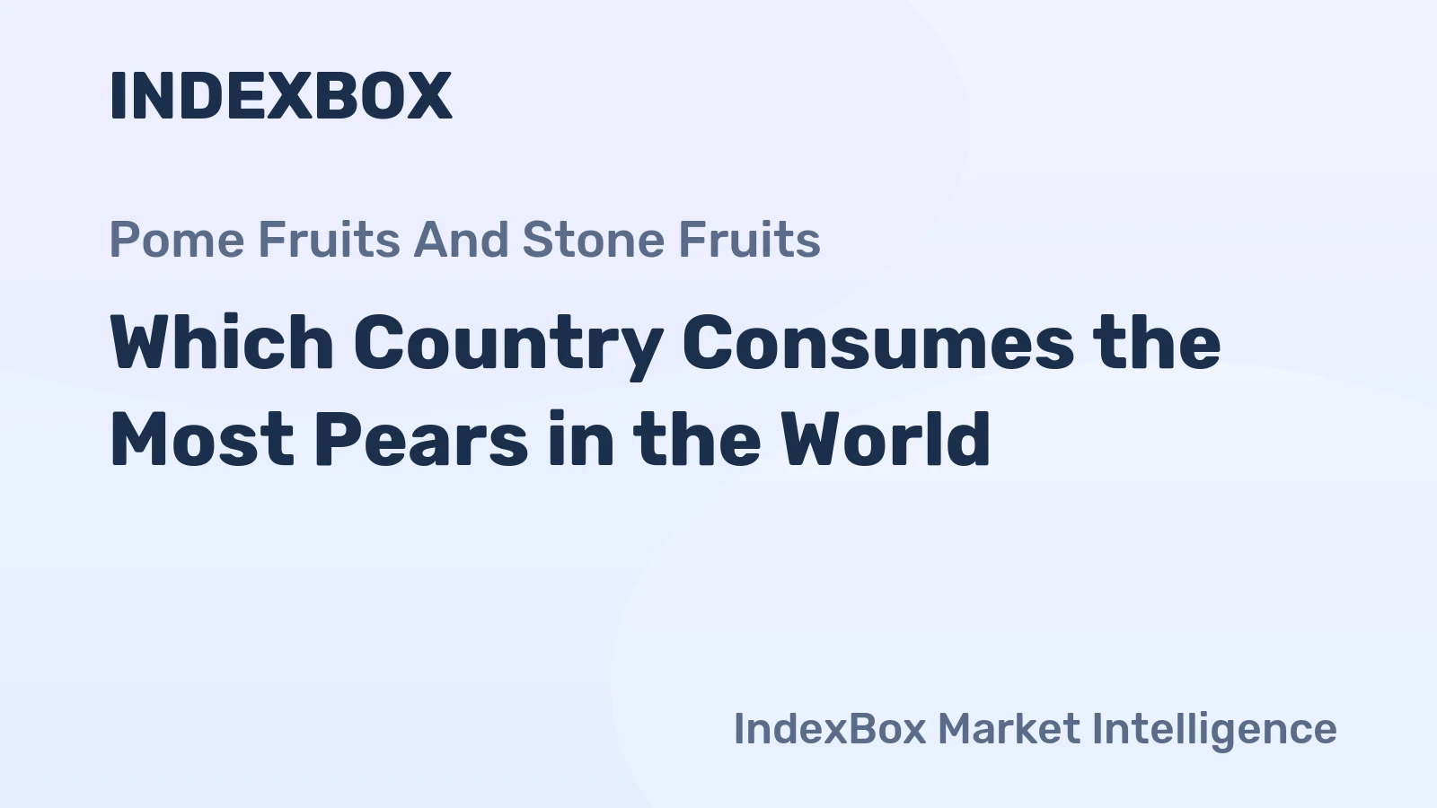 Which Country Consumes the Most Pears in the World?
