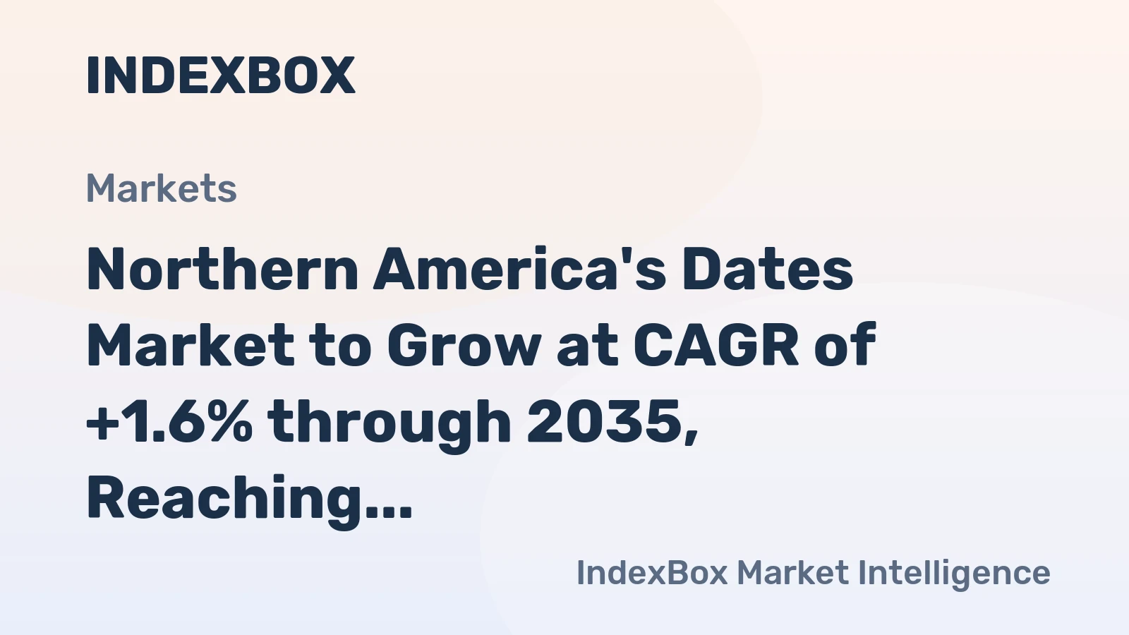 Northern America's Dates Market to Grow at CAGR of +1.6% through 2035, Reaching $240M in Value