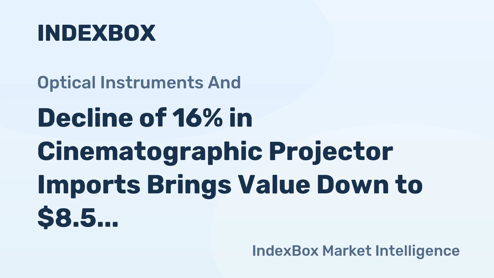 Decline of 16% in Cinematographic Projector Imports Brings Value Down to $8.5 Million in Australia for 2023