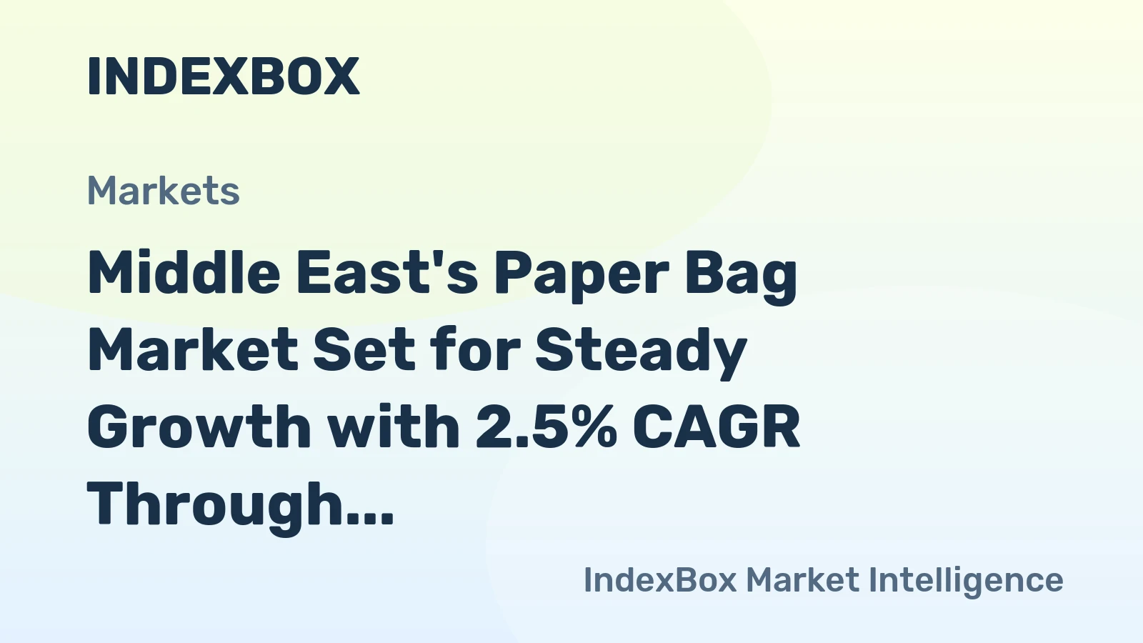 Middle East's Paper Bag Market Set for Steady Growth with 2.5% CAGR Through 2035