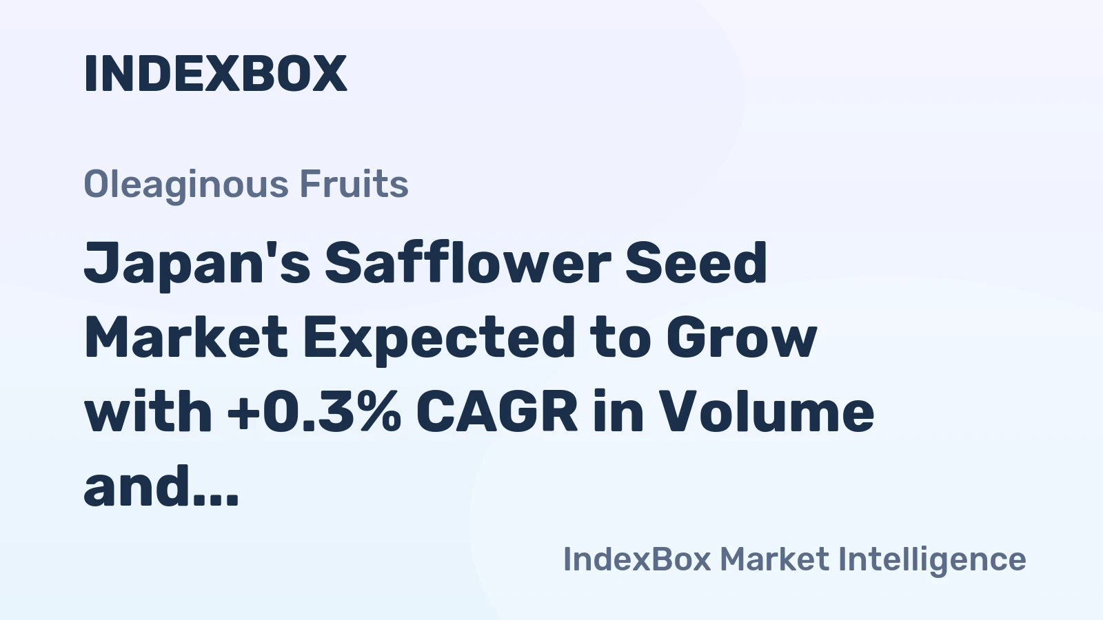 Japan's Safflower Seed Market Expected to Grow with +0.3% CAGR in Volume and +0.8% CAGR in Value by 2035