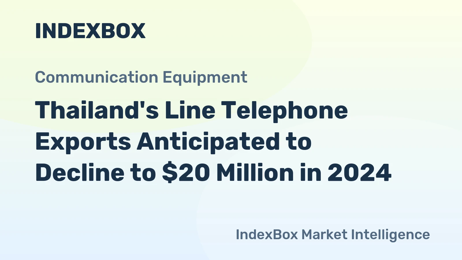 Thailand's Line Telephone Exports Anticipated to Decline to $20 Million in 2024