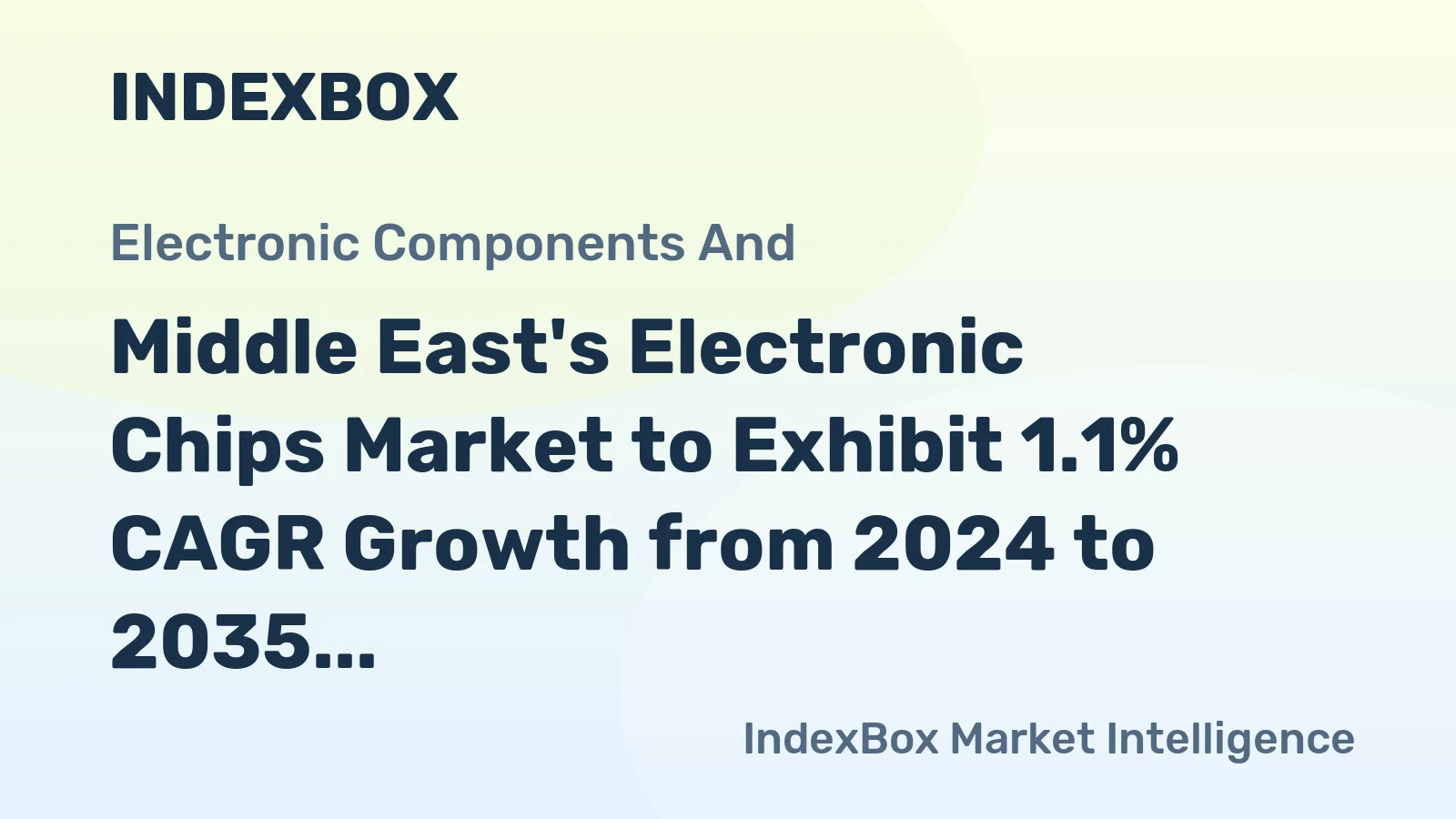 Middle East's Electronic Chips Market to Exhibit 1.1% CAGR Growth from 2024 to 2035