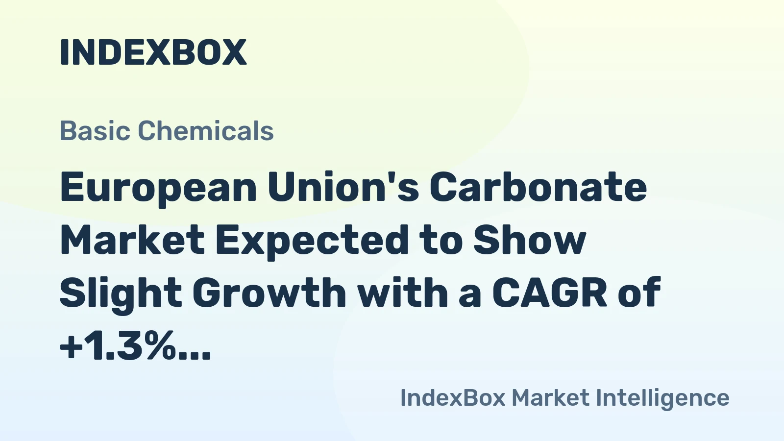 European Union's Carbonate Market Expected to Show Slight Growth with a CAGR of +1.3% from 2024 to 2035