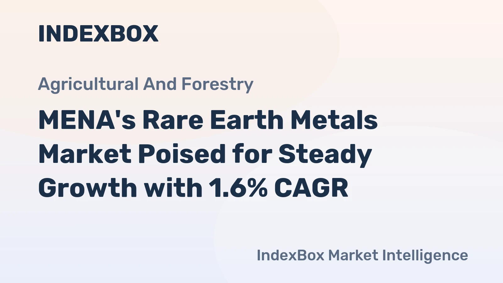 MENA's Rare Earth Metals Market Poised for Steady Growth with 1.6% CAGR