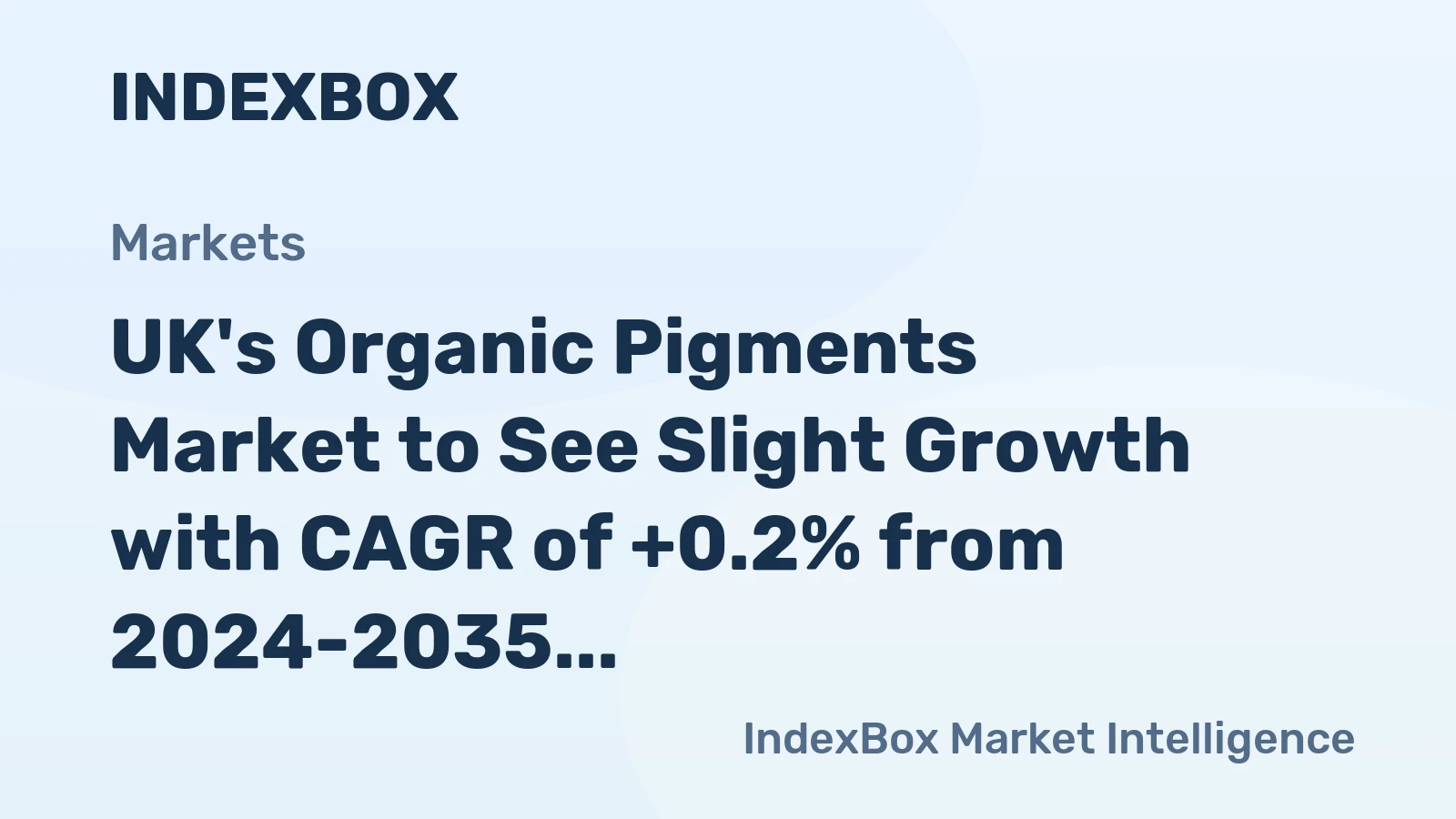 UK's Organic Pigments Market to See Slight Growth with CAGR of +0.2% from 2024-2035, Reaching $546M by End of Period