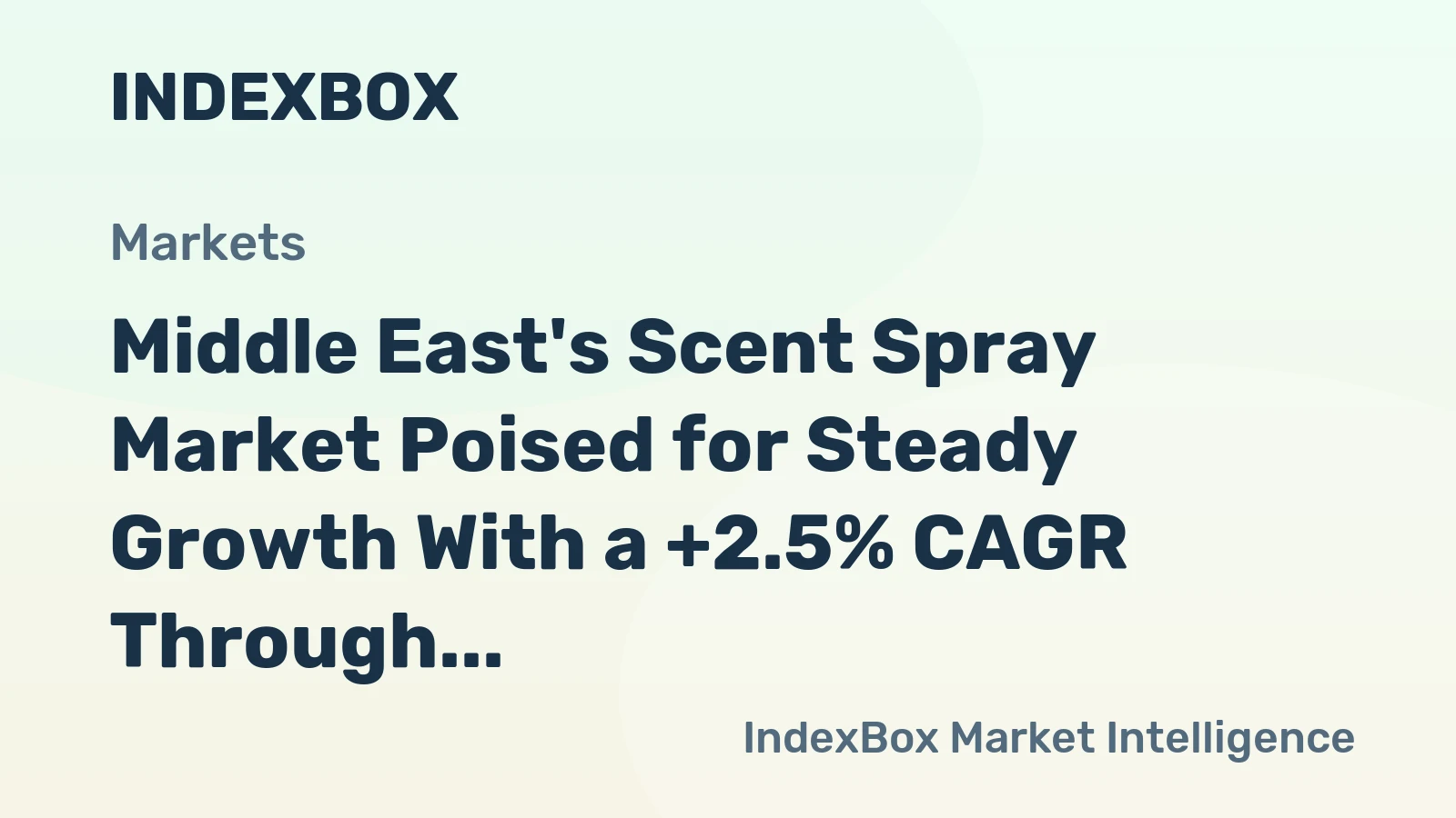 Middle East's Scent Spray Market Poised for Steady Growth With a +2.5% CAGR Through 2035