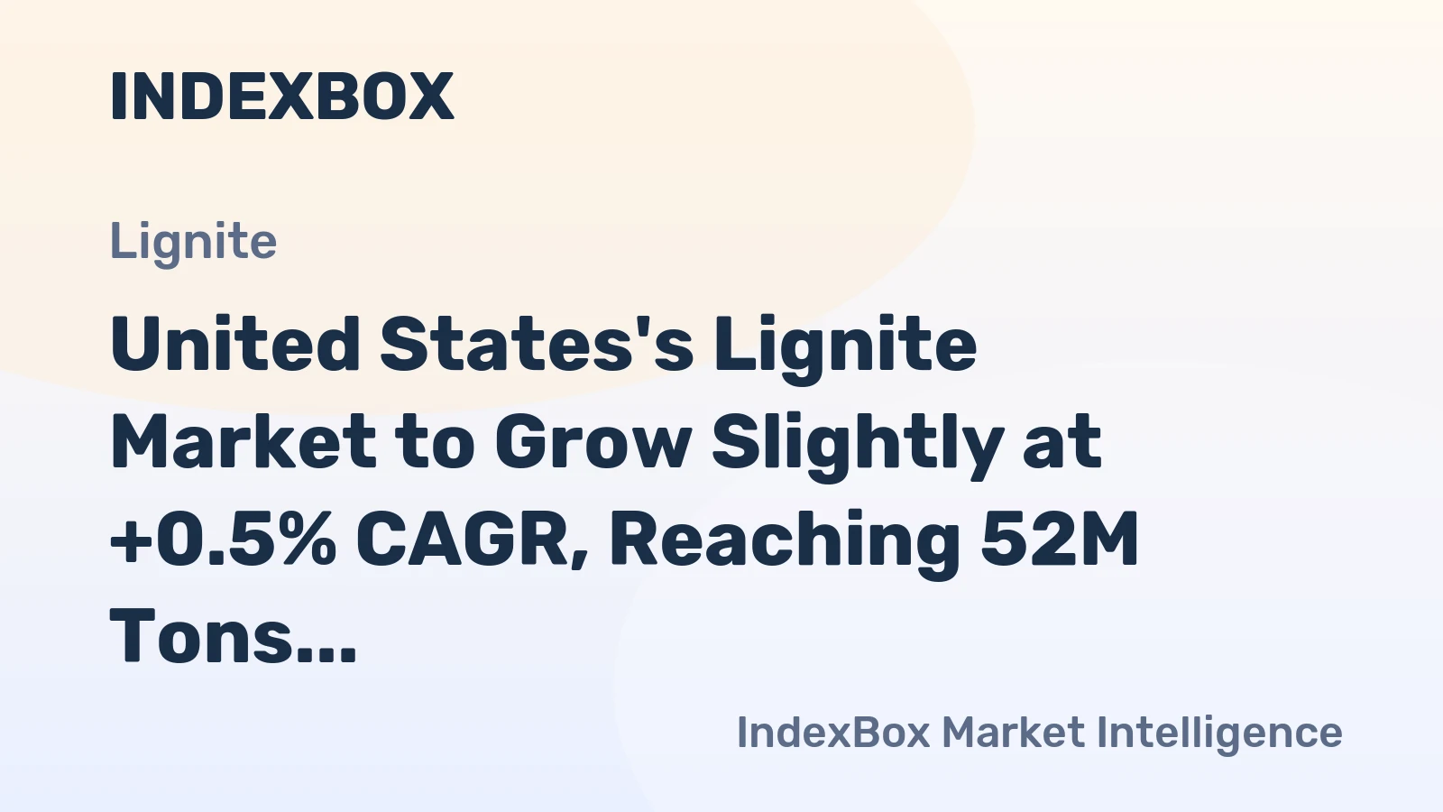 United States's Lignite Market to Grow Slightly at +0.5% CAGR, Reaching 52M Tons by 2035