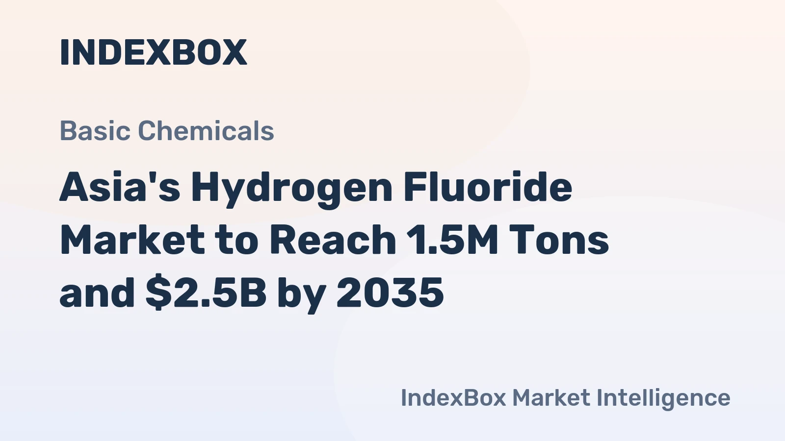 Asia's Hydrogen Fluoride Market to Reach 1.5M Tons and $2.5B by 2035