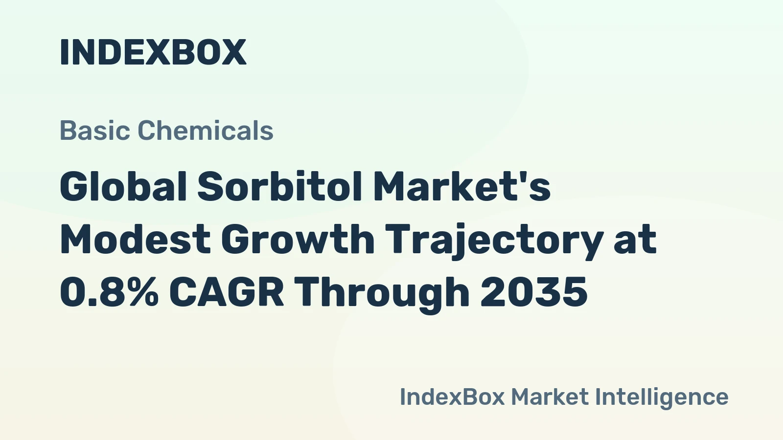 Global Sorbitol Market's Modest Growth Trajectory at 0.8% CAGR Through 2035