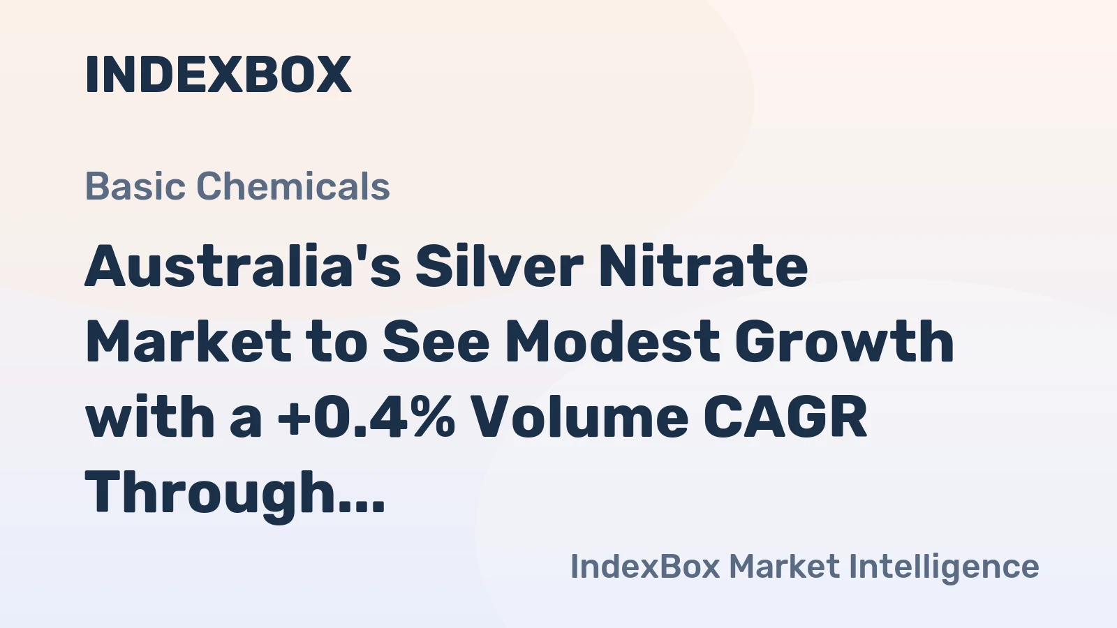 Australia's Silver Nitrate Market to See Modest Growth with a +0.4% Volume CAGR Through 2035