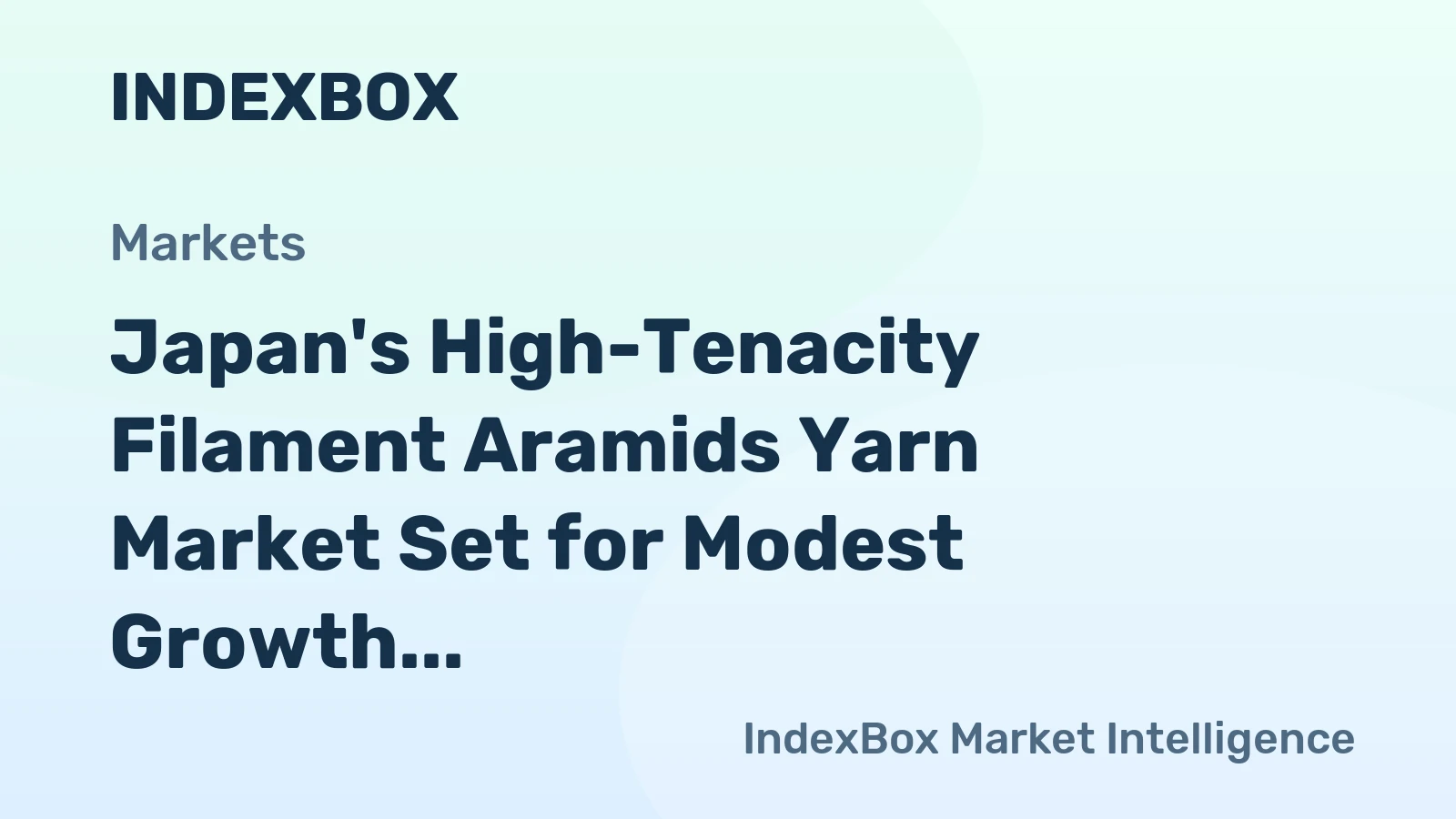 Japan's High-Tenacity Filament Aramids Yarn Market Set for Modest Growth to 13K Tons by 2035