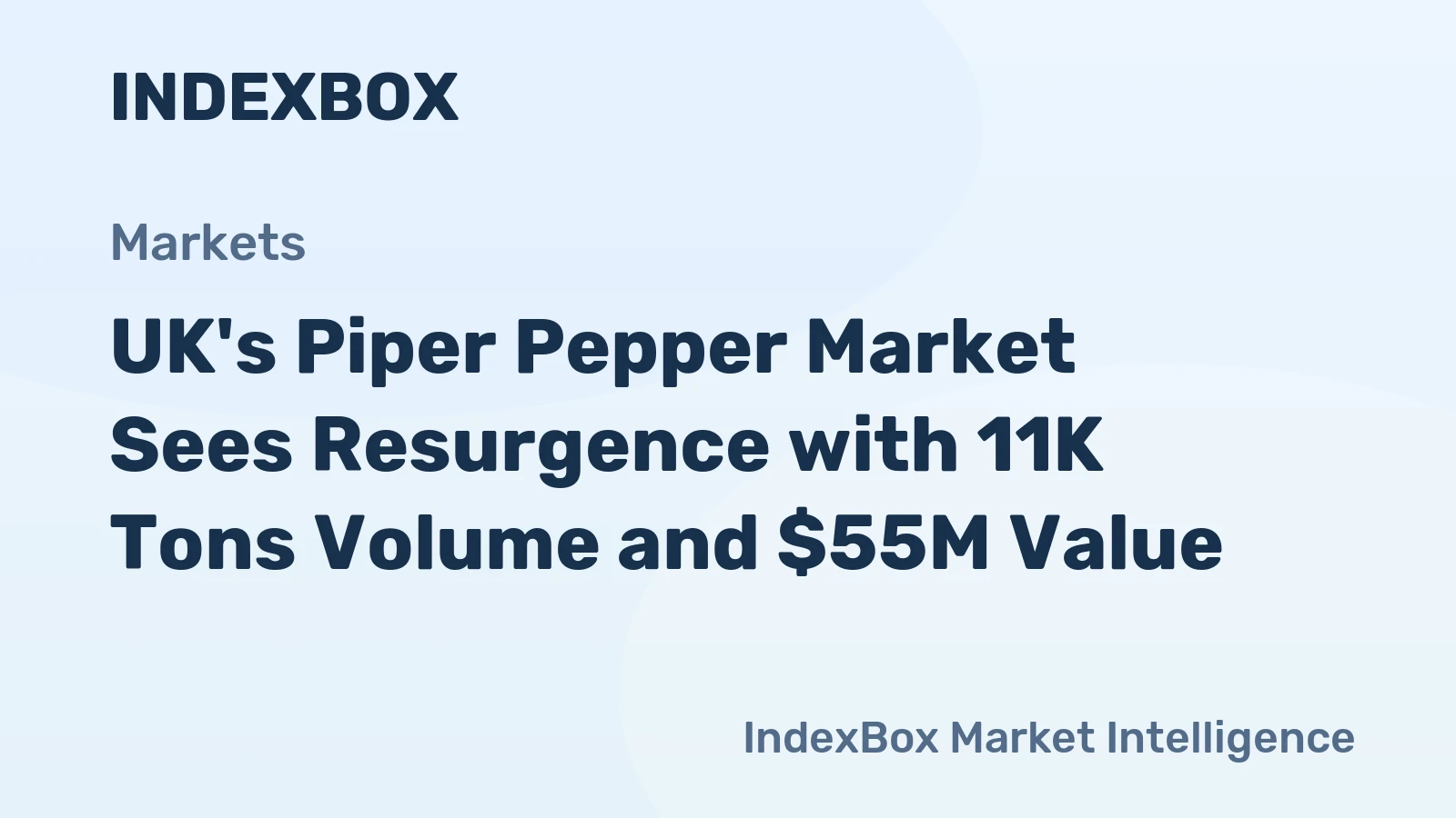 UK's Piper Pepper Market Sees Resurgence with 11K Tons Volume and $55M Value