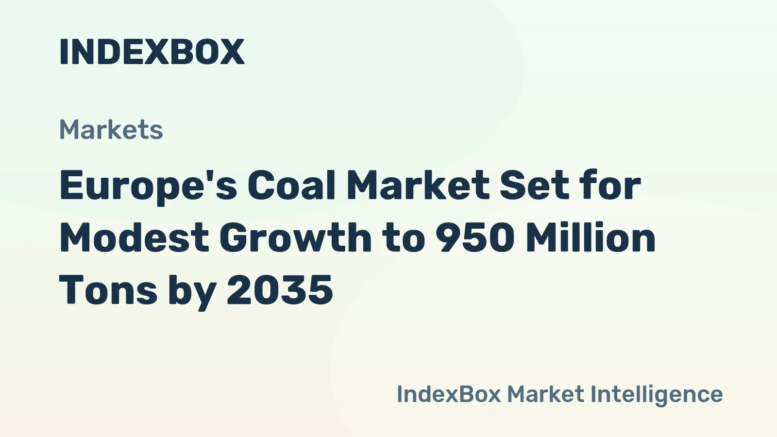 Europe's Coal Market Set for Modest Growth to 950 Million Tons by 2035
