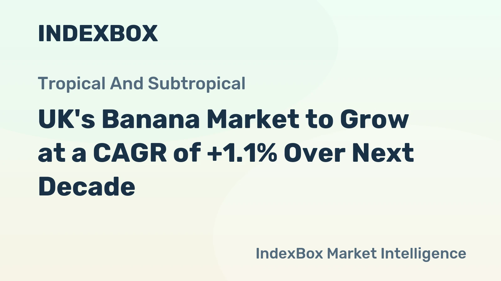 UK's Banana Market to Grow at a CAGR of +1.1% Over Next Decade