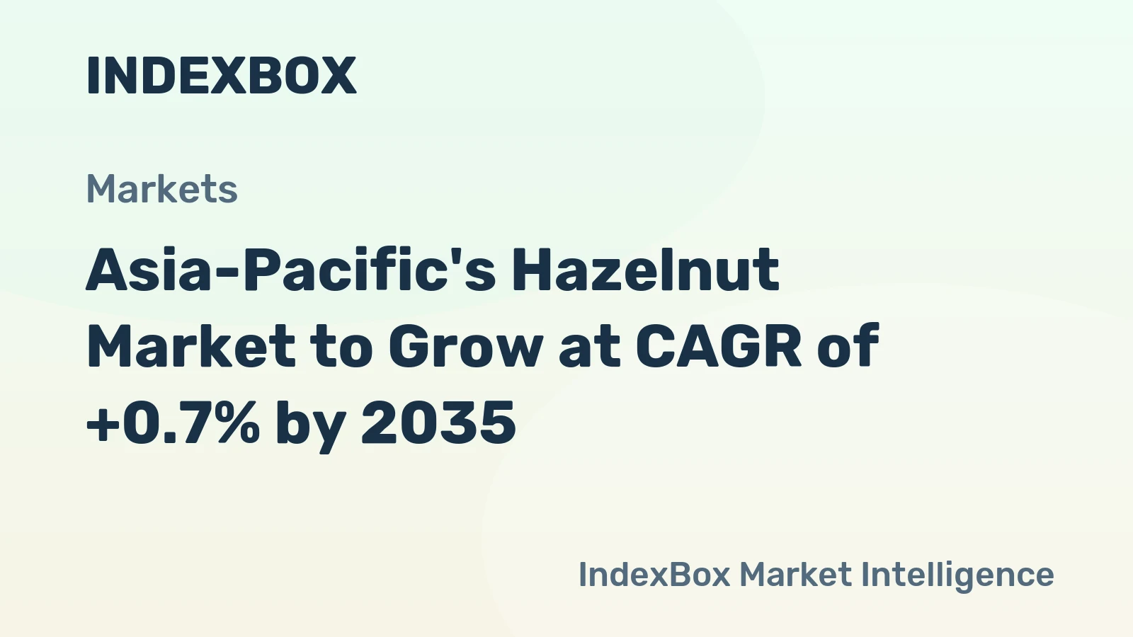 Asia-Pacific's Hazelnut Market to Grow at CAGR of +0.7% by 2035