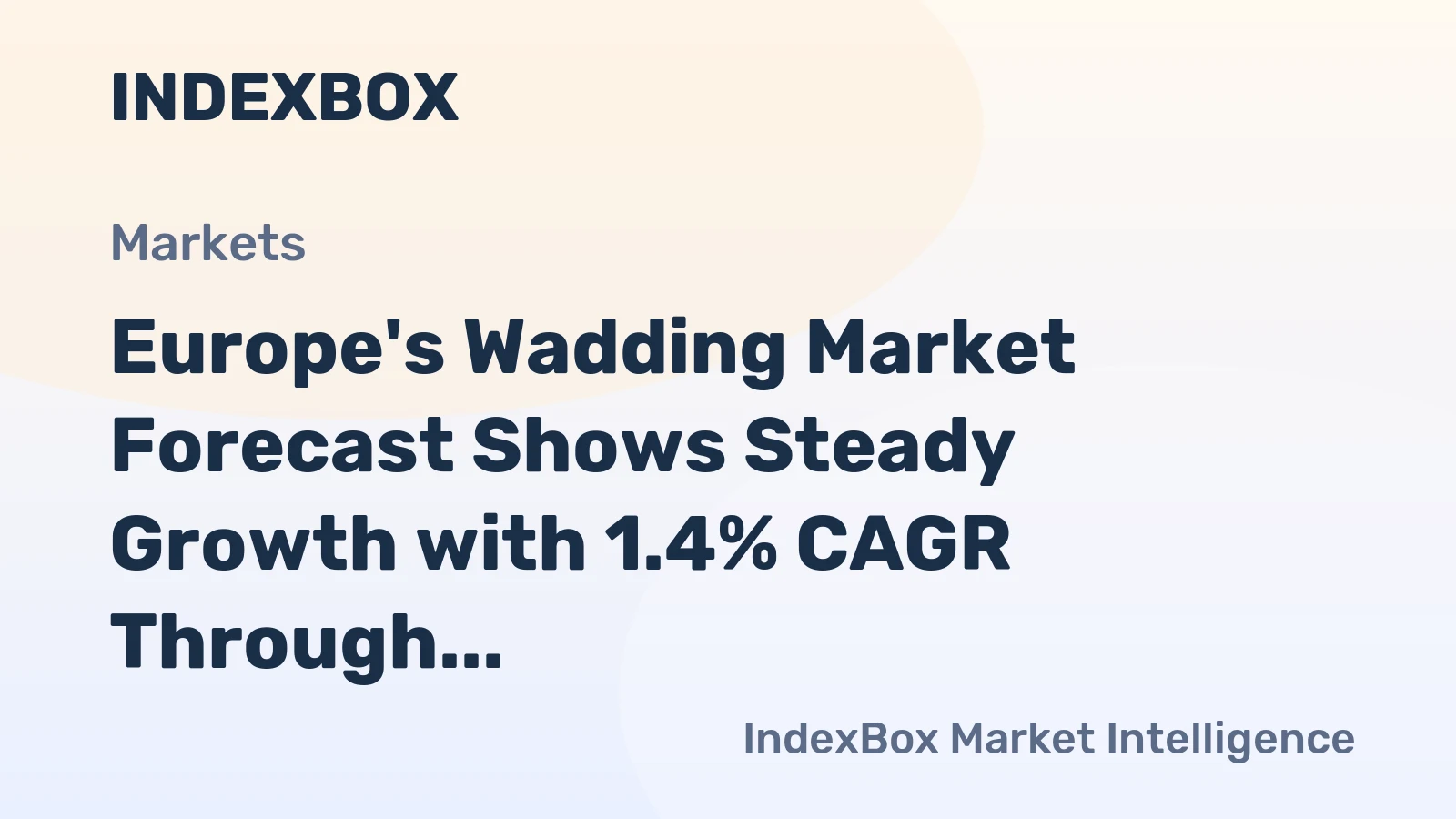 Europe's Wadding Market Forecast Shows Steady Growth with 1.4% CAGR Through 2035