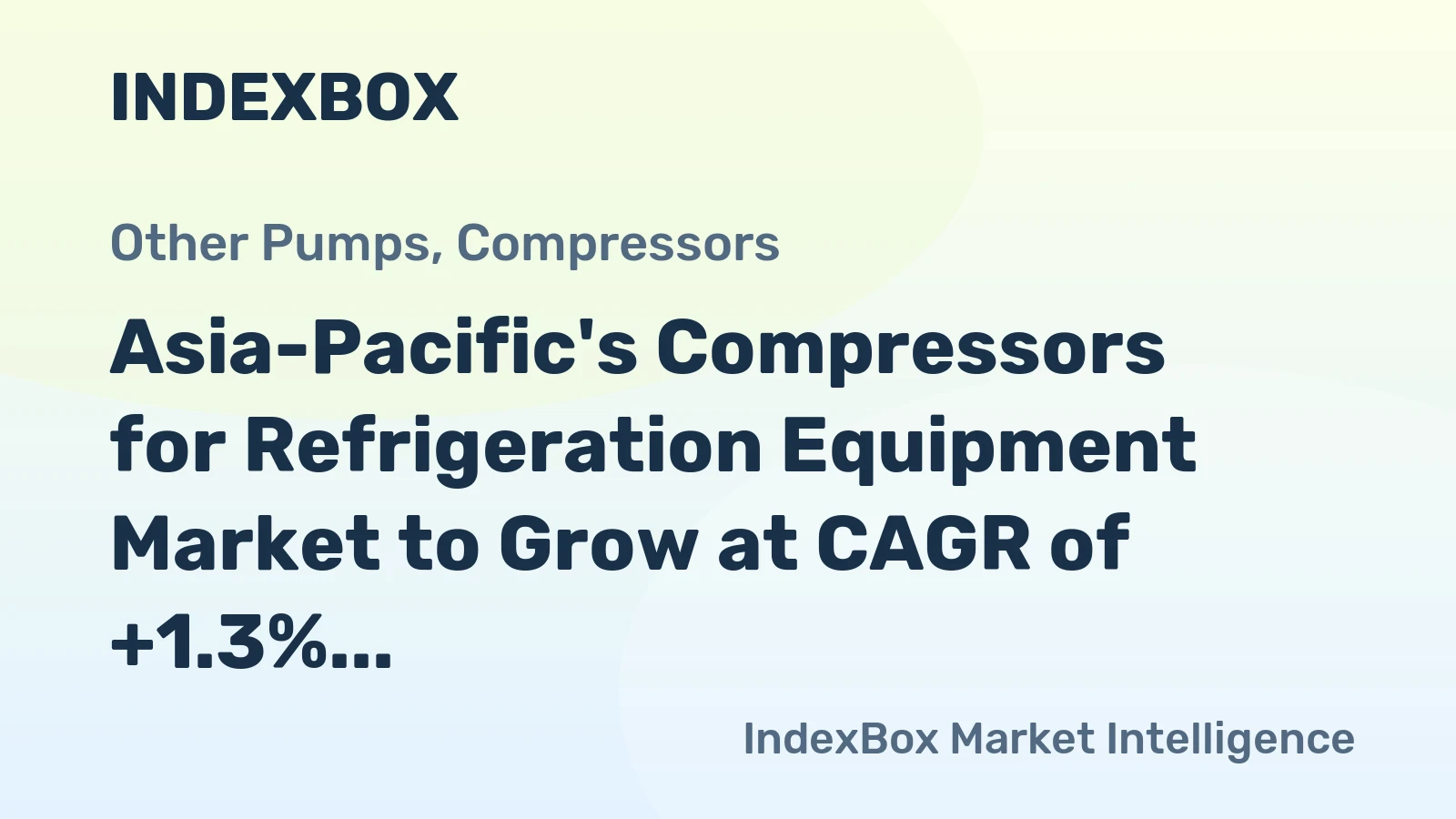 Asia-Pacific's Compressors for Refrigeration Equipment Market to Grow at CAGR of +1.3% as Demand Rises