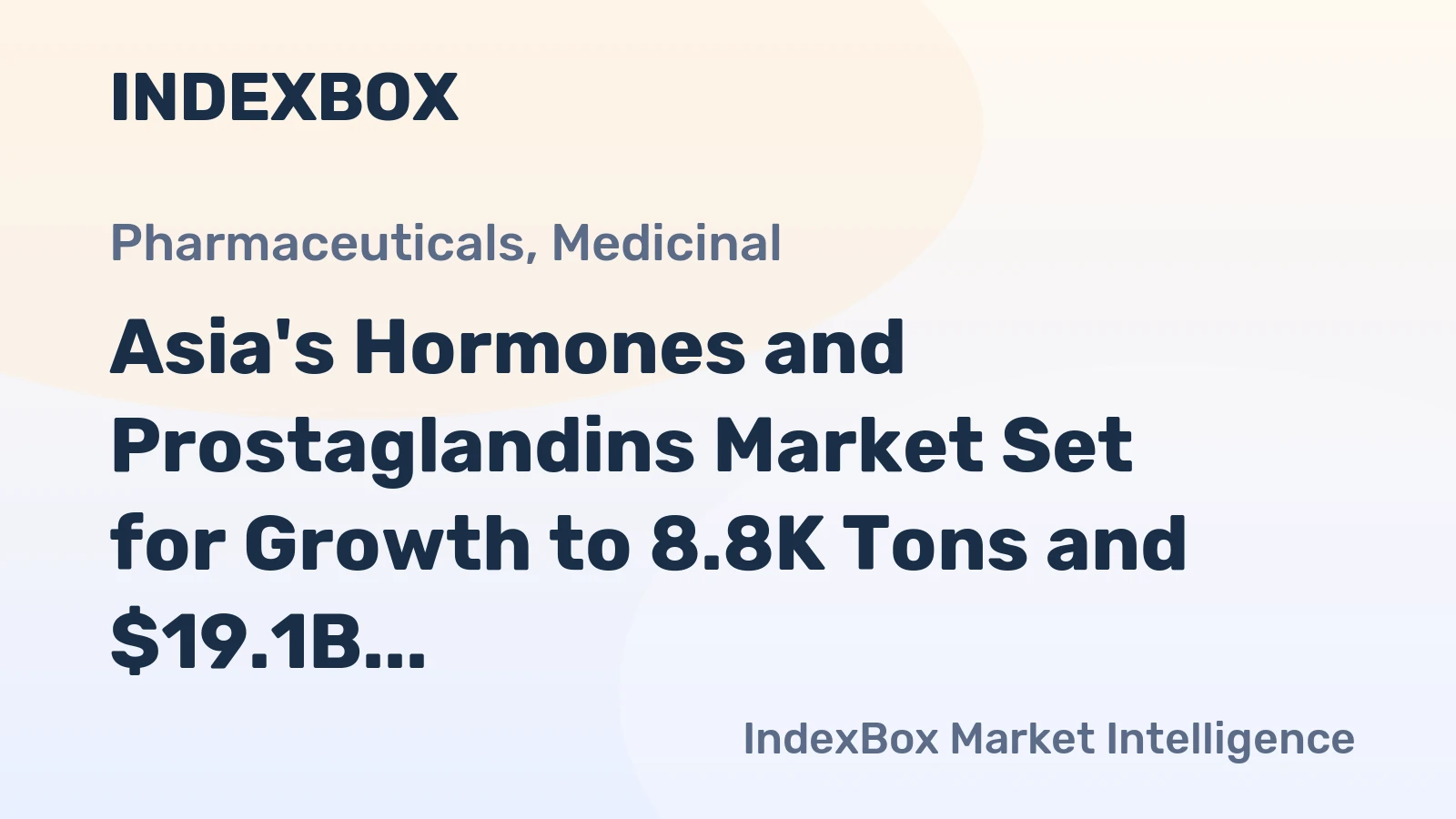 Asia's Hormones and Prostaglandins Market Set for Growth to 8.8K Tons and $19.1B