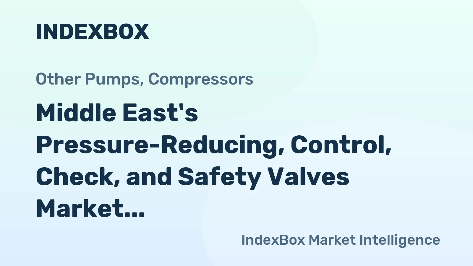 Middle East's Pressure-Reducing, Control, Check, and Safety Valves Market to Reach $1.5B by 2035 with +2.7% CAGR