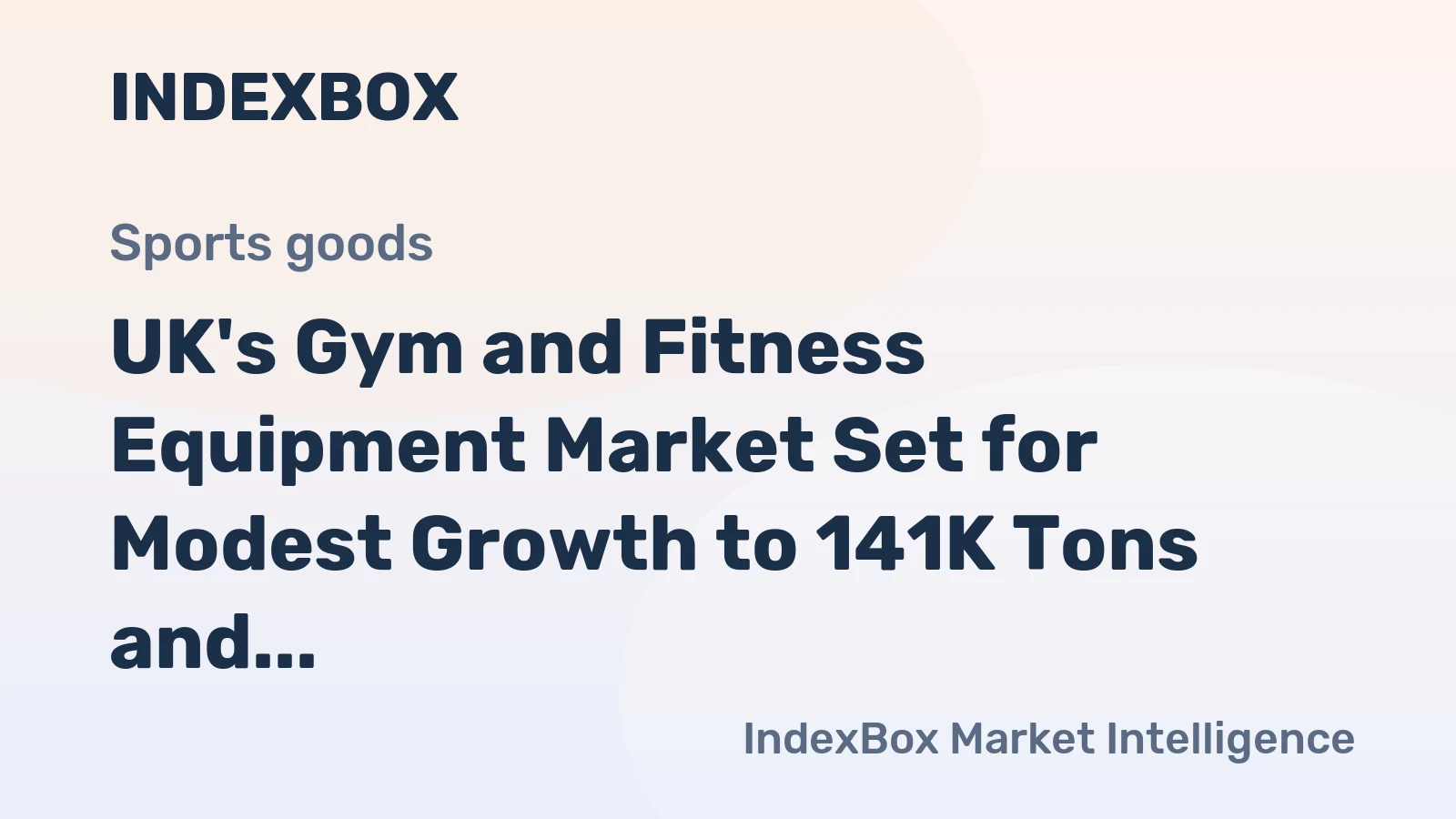 UK's Gym and Fitness Equipment Market Set for Modest Growth to 141K Tons and $546M