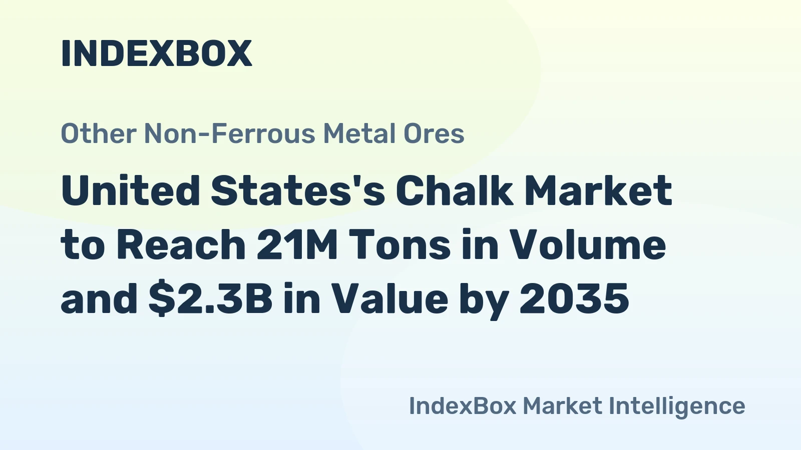 United States's Chalk Market to Reach 21M Tons in Volume and $2.3B in Value by 2035