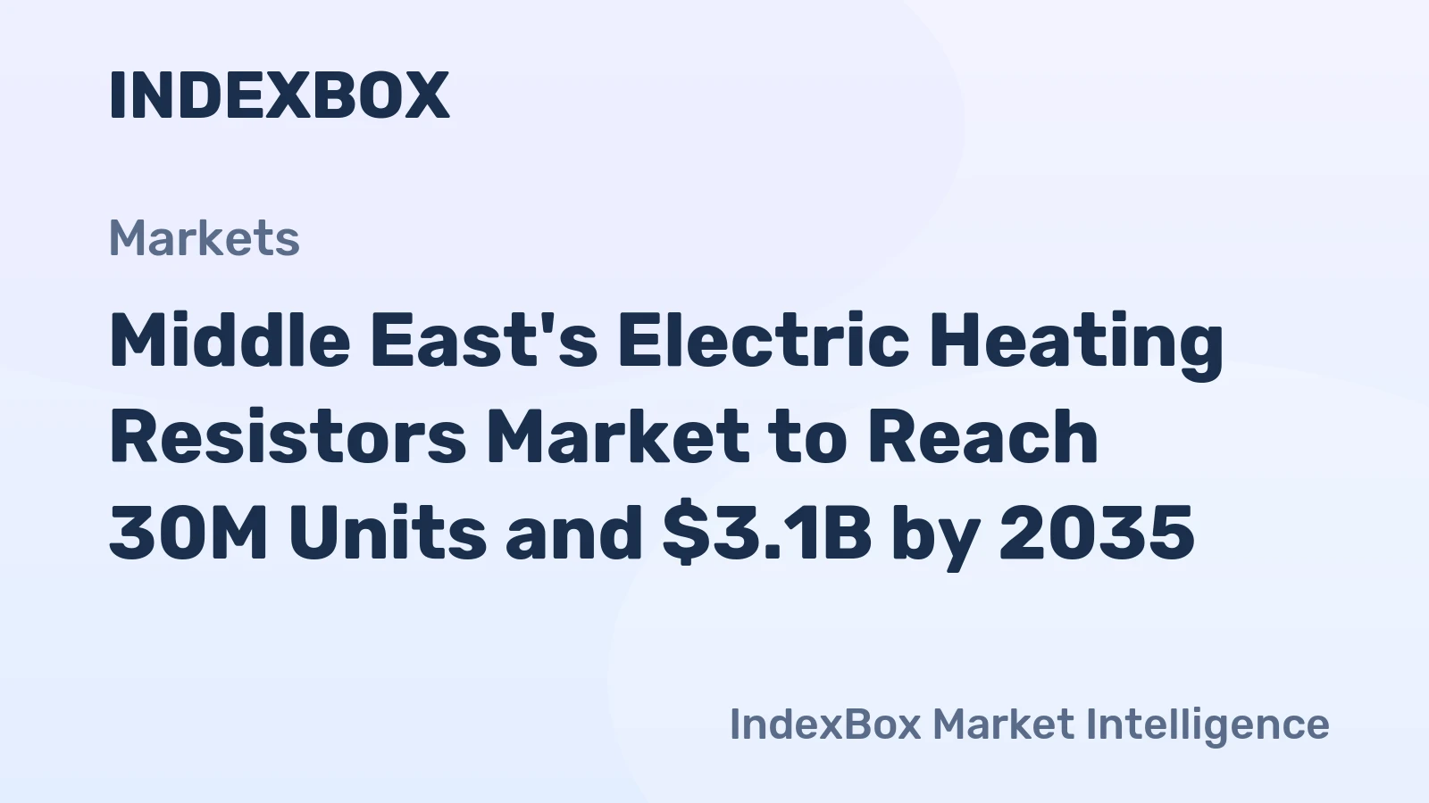 Middle East's Electric Heating Resistors Market to Reach 30M Units and $3.1B by 2035