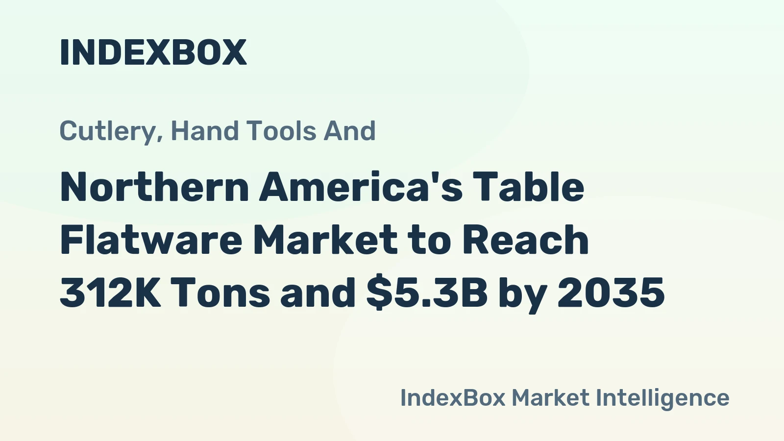 Northern America's Table Flatware Market to Reach 312K Tons and $5.3B by 2035