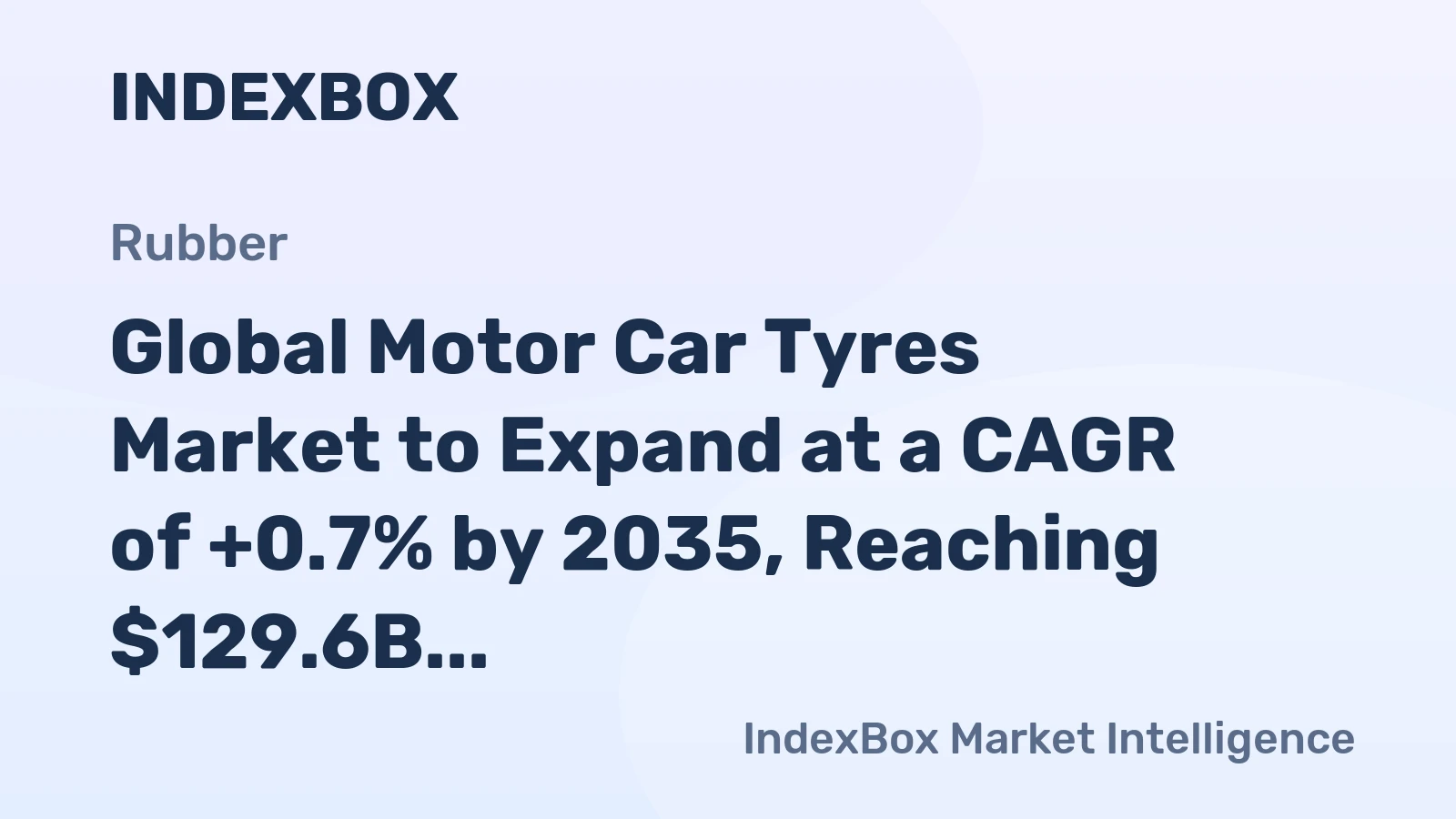 Global Motor Car Tyres Market to Expand at a CAGR of +0.7% by 2035, Reaching $129.6B in Value