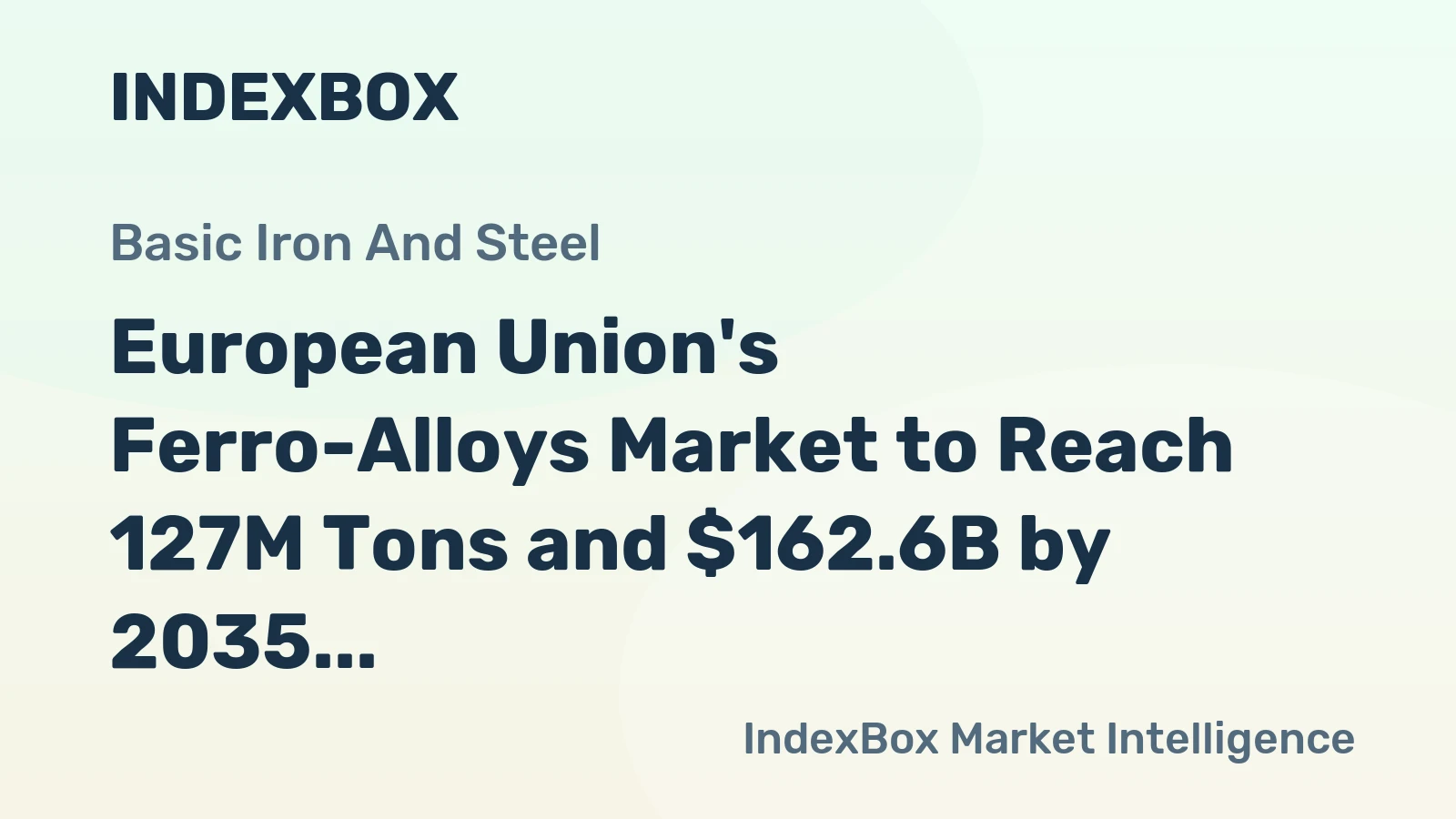 European Union's Ferro-Alloys Market to Reach 127M Tons and $162.6B by 2035, Driven by Increasing Demand