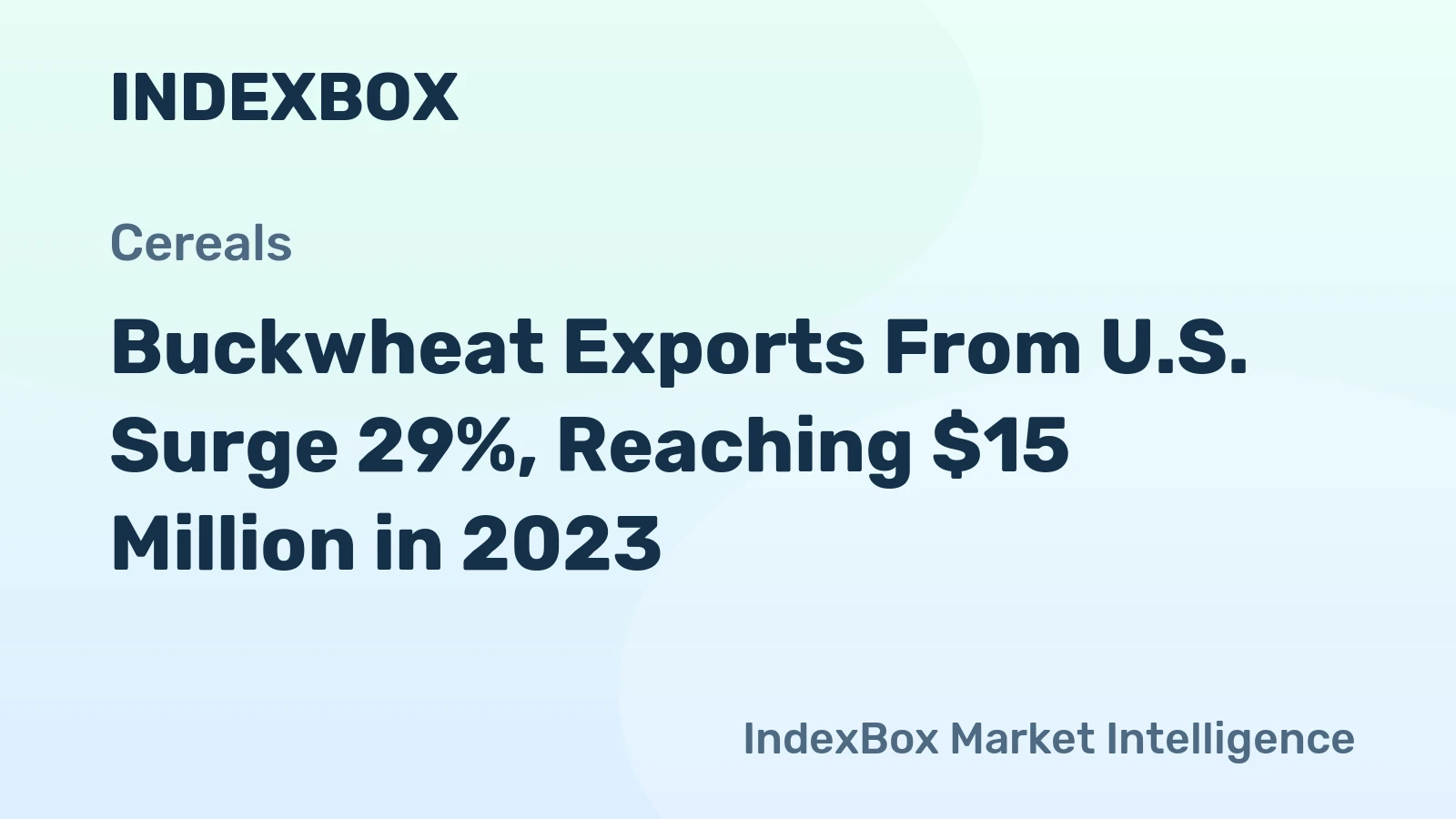Buckwheat Exports From U.S. Surge 29%, Reaching $15 Million in 2023