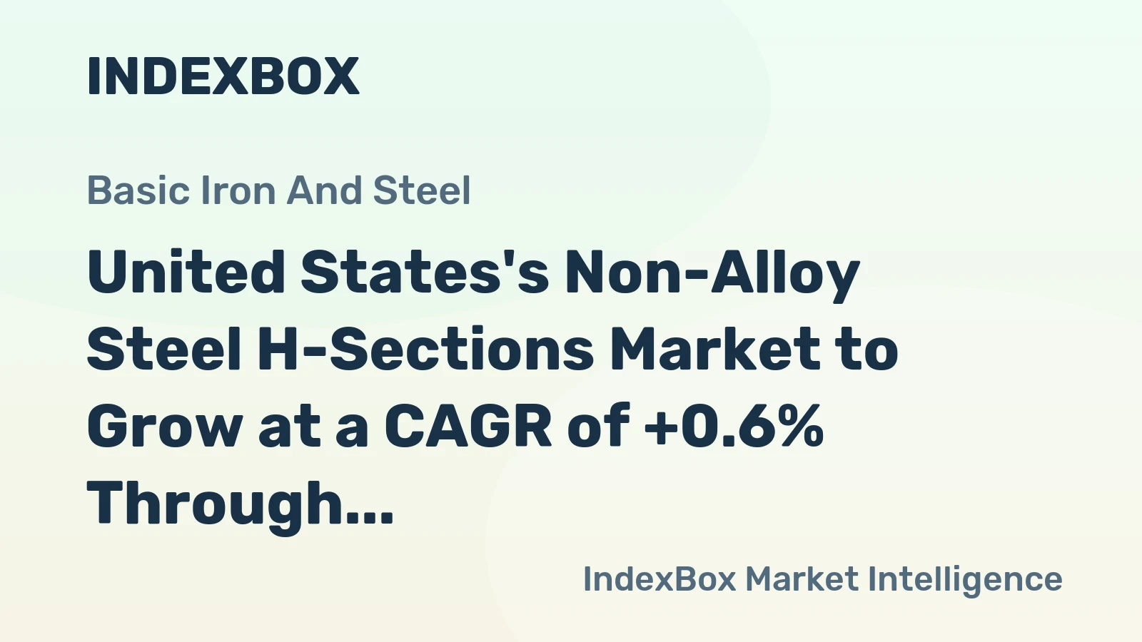 United States's Non-Alloy Steel H-Sections Market to Grow at a CAGR of +0.6% Through 2035, Reaching $2.8B in Value