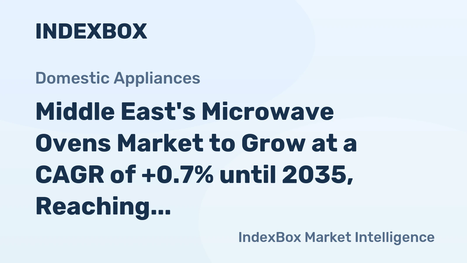 Middle East's Microwave Ovens Market to Grow at a CAGR of +0.7% until 2035, Reaching 7.8M Units