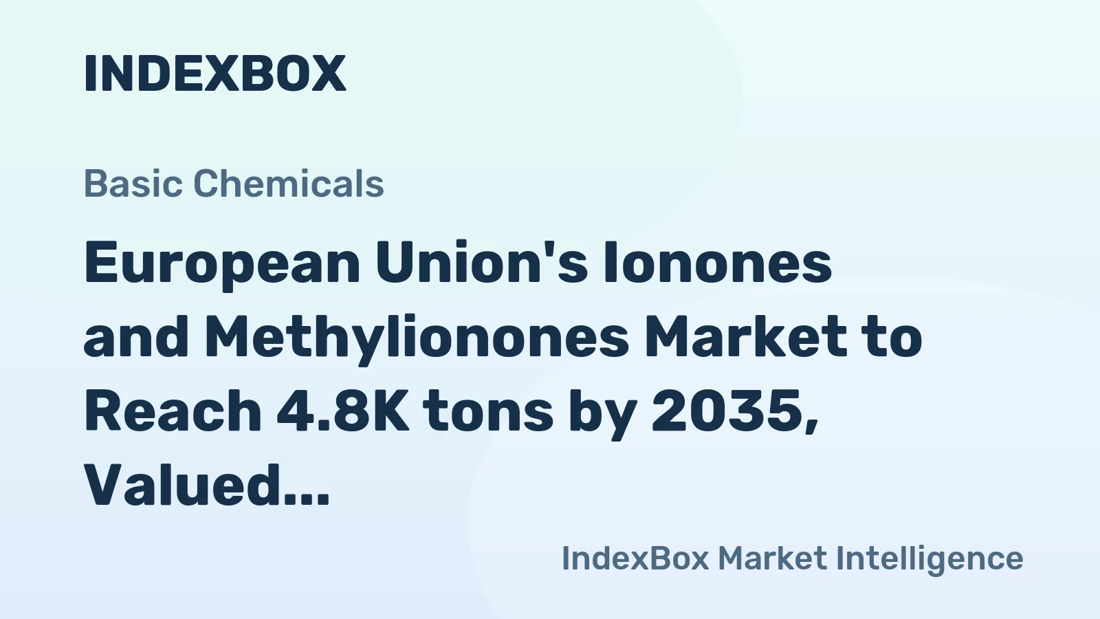 European Union's Ionones and Methylionones Market to Reach 4.8K tons by 2035, Valued at $71M