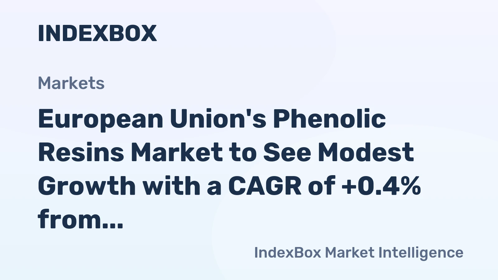 European Union's Phenolic Resins Market to See Modest Growth with a CAGR of +0.4% from 2024 to 2035