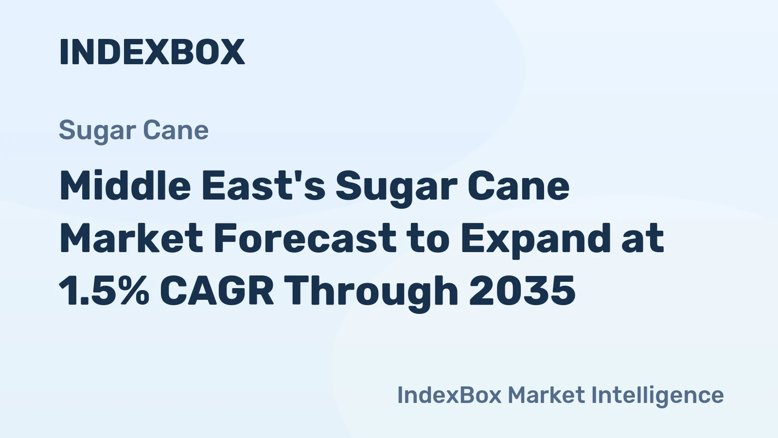 Middle East's Sugar Cane Market Forecast to Expand at 1.5% CAGR Through 2035