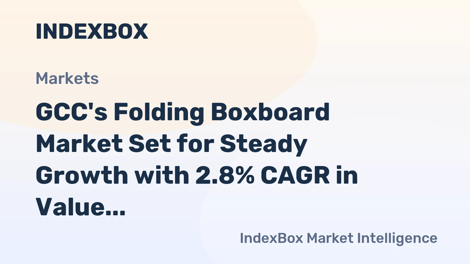 GCC's Folding Boxboard Market Set for Steady Growth with 2.8% CAGR in Value Through 2035
