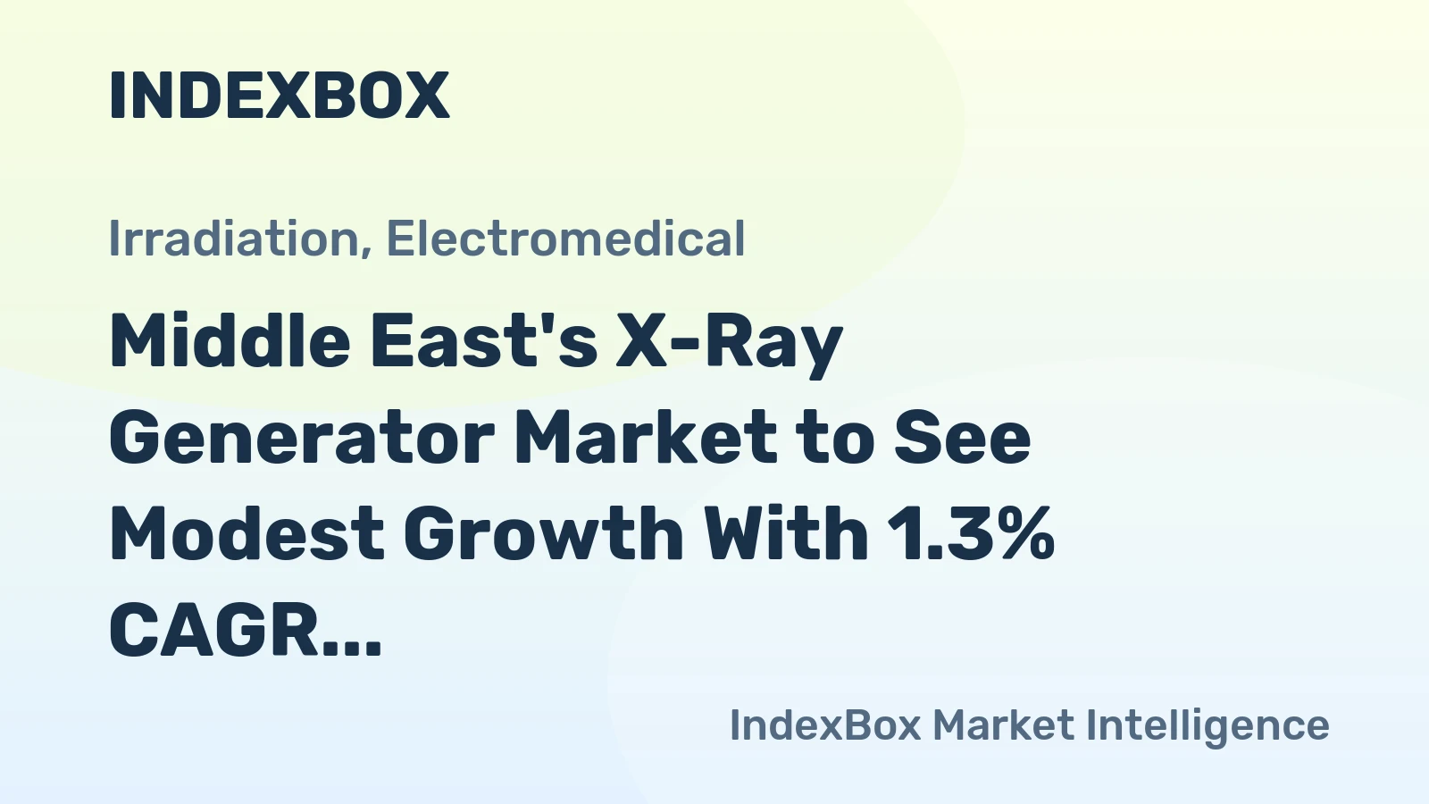 Middle East's X-Ray Generator Market to See Modest Growth With 1.3% CAGR Through 2035