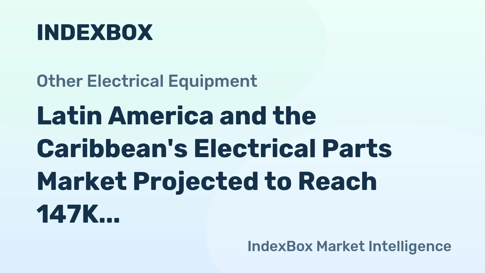 Latin America and the Caribbean's Electrical Parts Market Projected to Reach 147K Tons and $6.2B by 2035