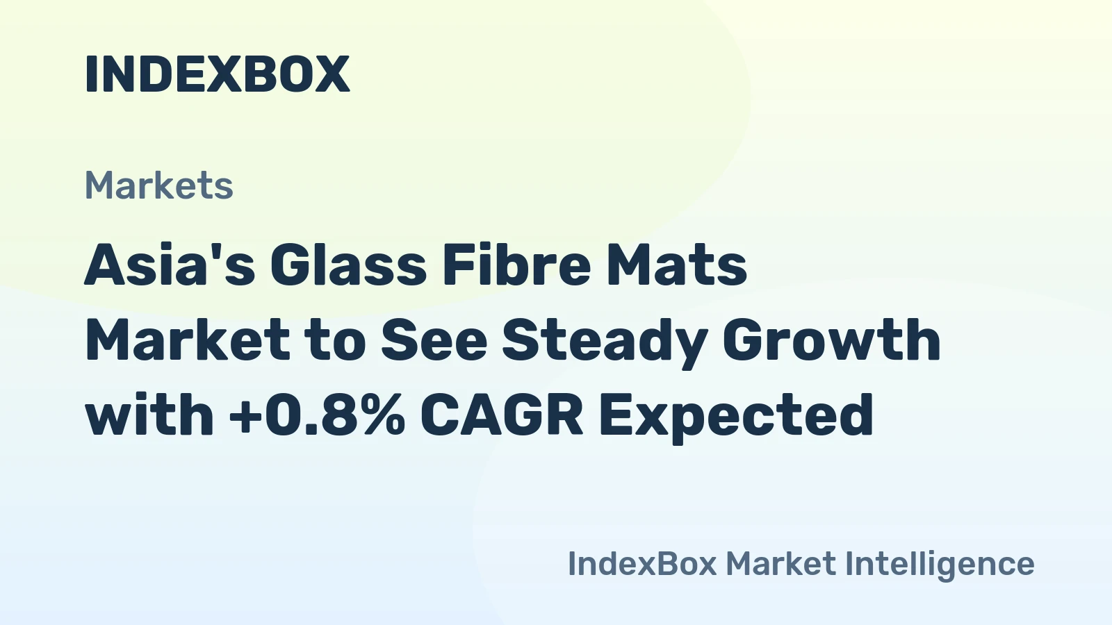 Asia's Glass Fibre Mats Market to See Steady Growth with +0.8% CAGR Expected
