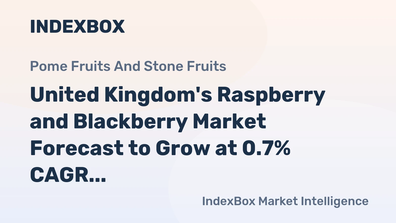 United Kingdom's Raspberry and Blackberry Market Forecast to Grow at 0.7% CAGR Through 2035