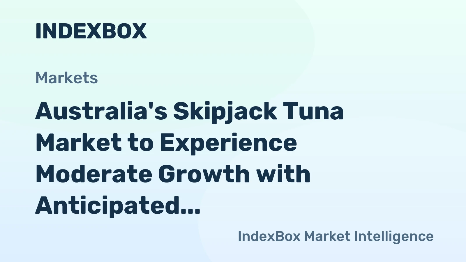 Australia's Skipjack Tuna Market to Experience Moderate Growth with Anticipated CAGR of +1.6% from 2024 to 2035