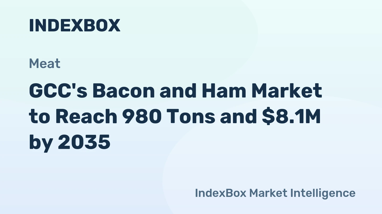 GCC's Bacon and Ham Market to Reach 980 Tons and $8.1M by 2035