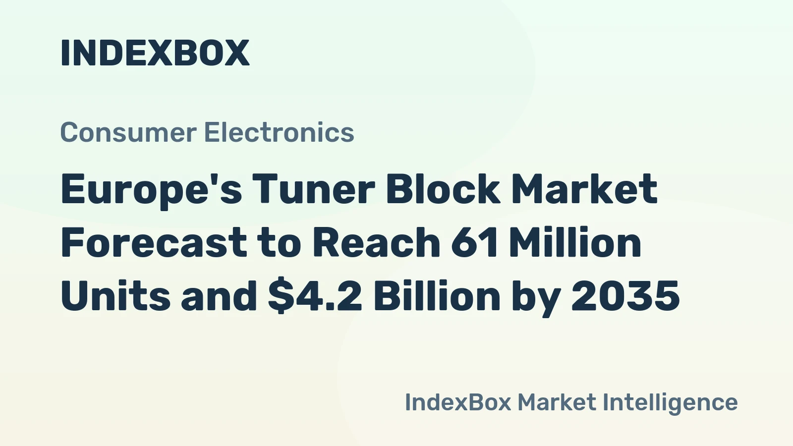 Europe's Tuner Block Market Forecast to Reach 61 Million Units and $4.2 Billion by 2035
