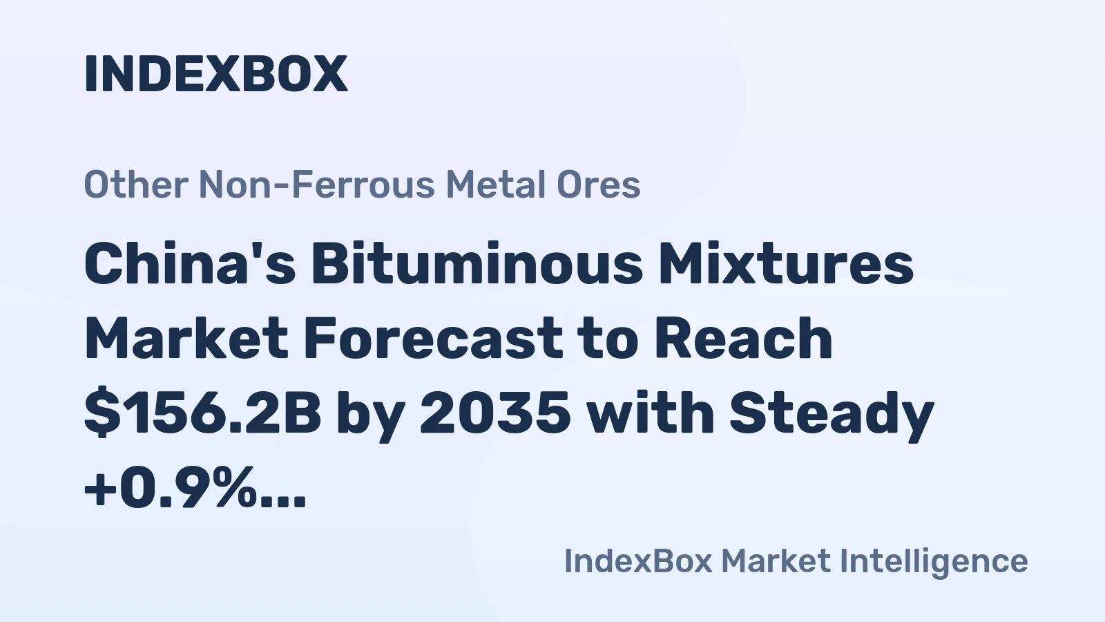China's Bituminous Mixtures Market Forecast to Reach $156.2B by 2035 with Steady +0.9% CAGR Growth