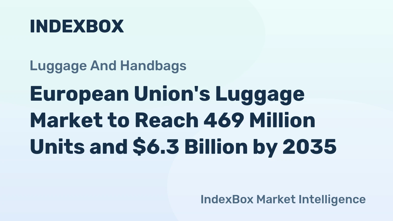 European Union's Luggage Market to Reach 469 Million Units and $6.3 Billion by 2035