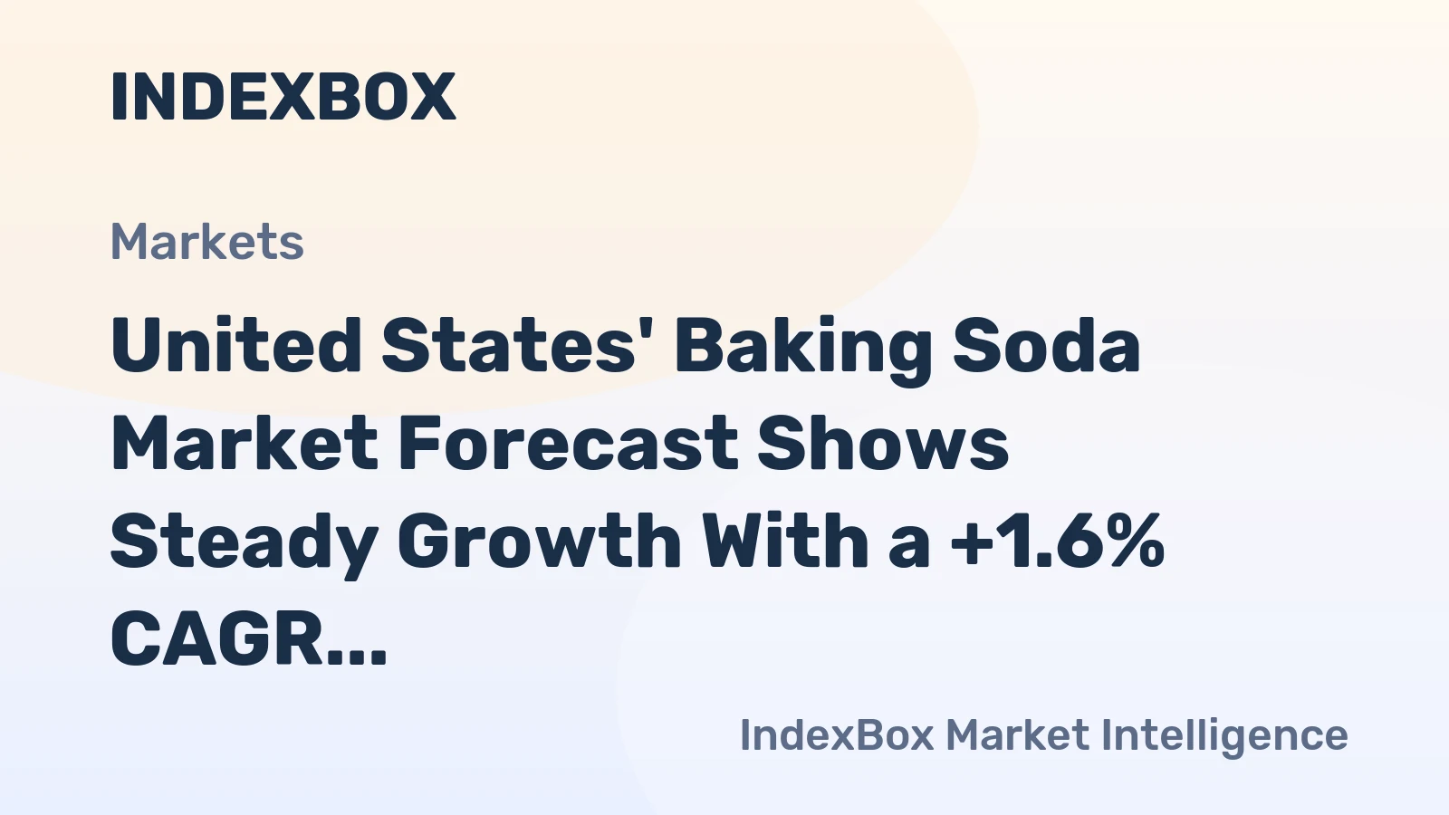 United States' Baking Soda Market Forecast Shows Steady Growth With a +1.6% CAGR Through 2035