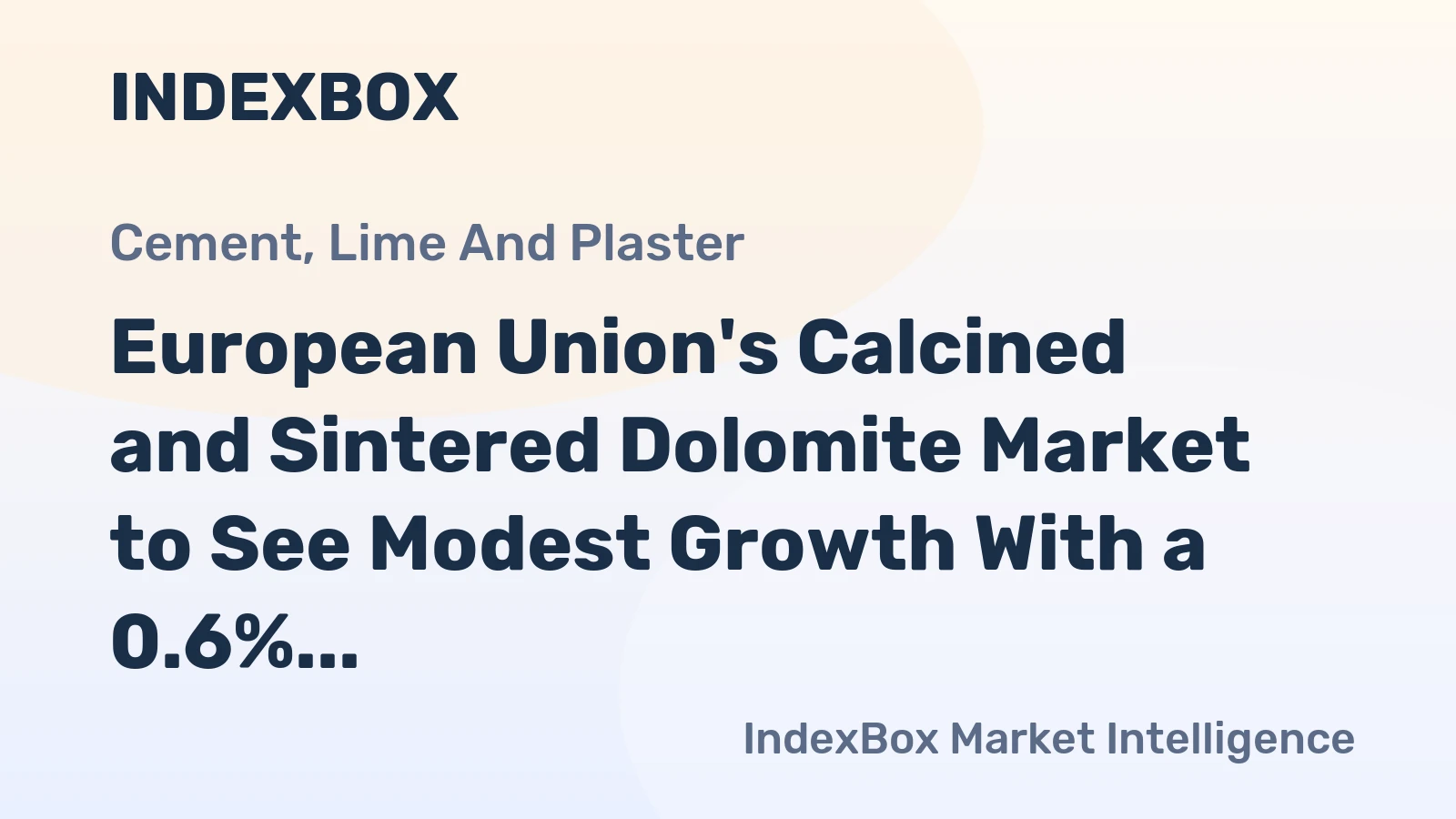 European Union's Calcined and Sintered Dolomite Market to See Modest Growth With a 0.6% Volume CAGR Through 2035